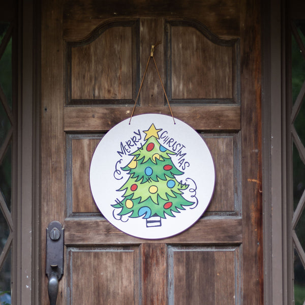 Christmas Door Hanger, Whimsy Tree |The WAREHOUSE Studio | Laurel, MS